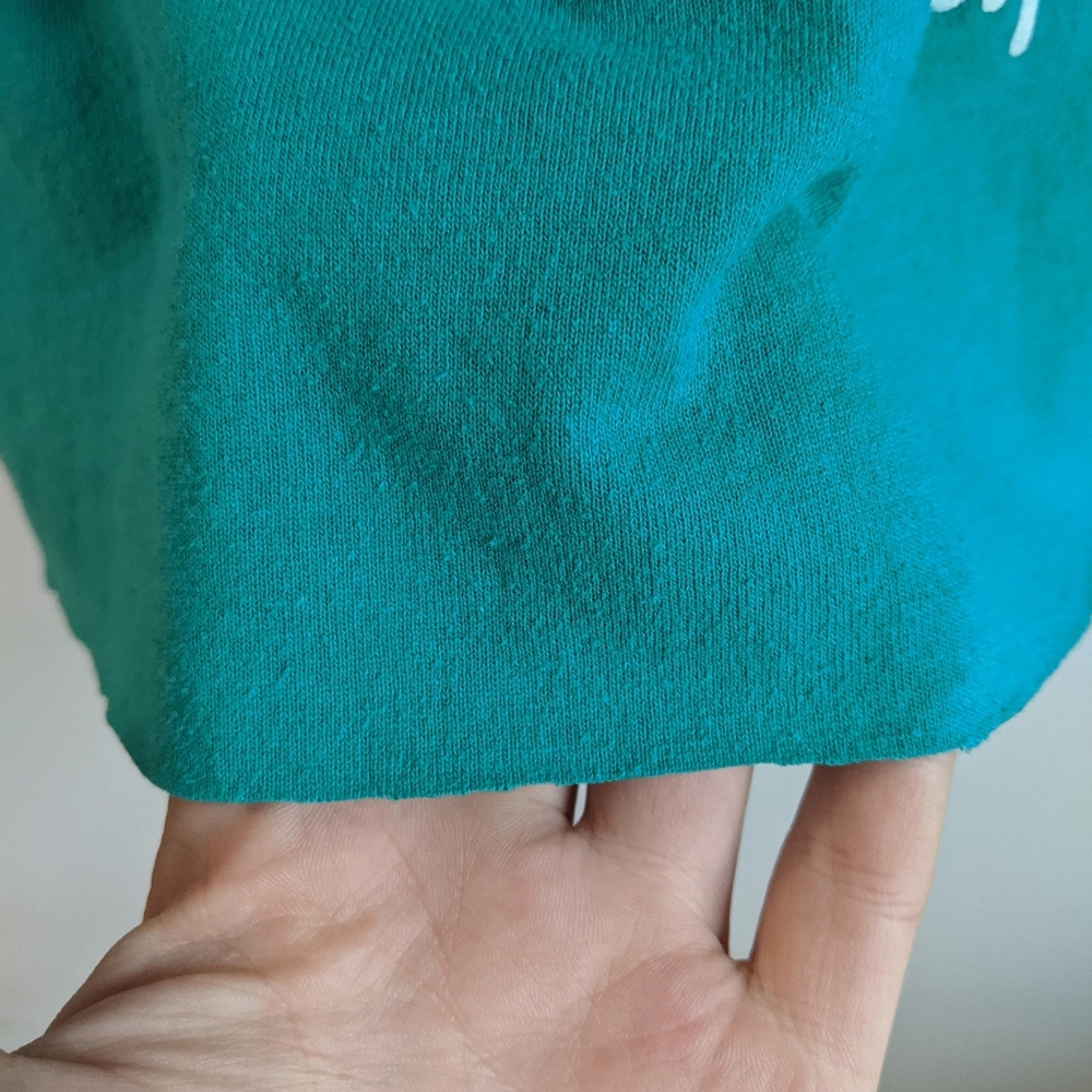 2000s Teal Cheerleaders Oversized Cropped Tee - Gem